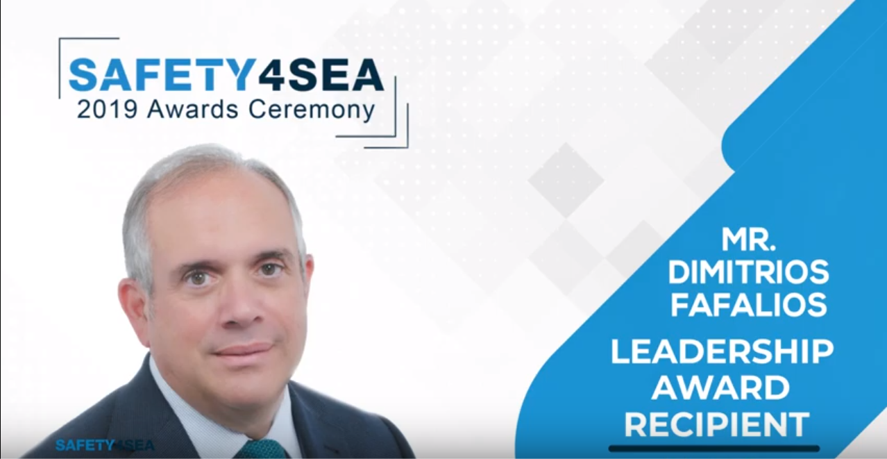 Dimitrios Fafalios receives SAFETY4SEA Leadership Award - Intercargo