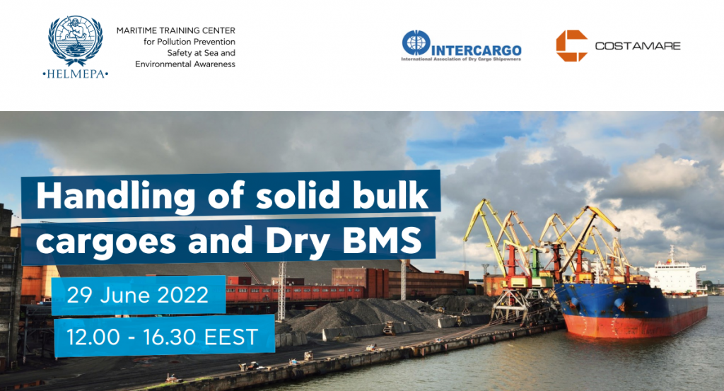 HELMEPA webinar: "Handling of solid bulk cargoes and Dry BMS" - Intercargo