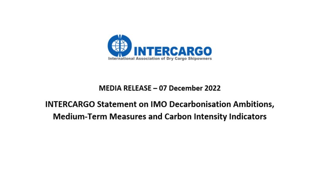 Media Release: "INTERCARGO Statement on IMO Decarbonisation Ambitions ...
